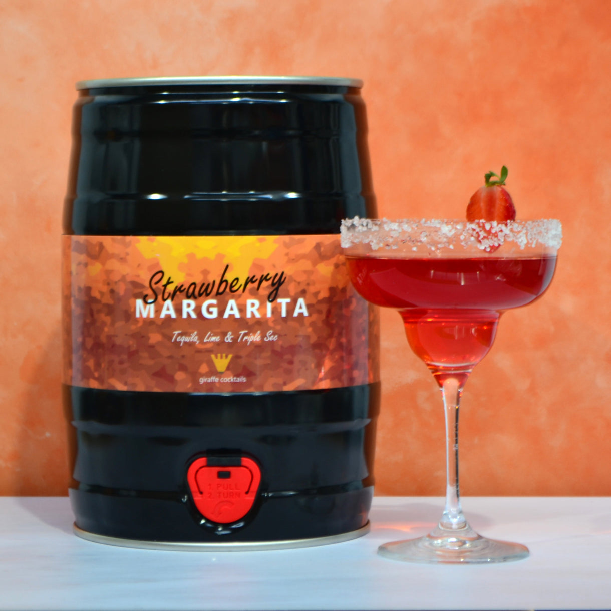 Strawberry Margarita 5L Party Keg - Giraffe Cocktails
